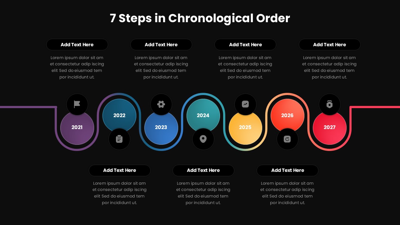 7 Steps Chronological Timeline for PowerPoint & Google Slides- SlidesTopia